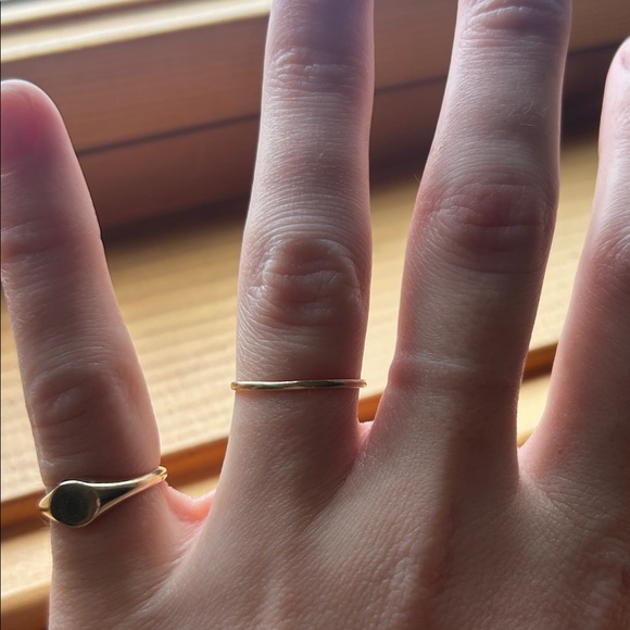 Mejuri | Jewelry | Mejuri 4k Solid Gold Stacker Ring Size 7 | Poshmark